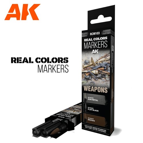 AK Interactive: Weapons - Acrylic Paint Marker Set - RCM103 - Markers ...