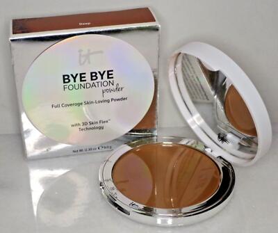 IT COSMETICS BYE BYE FOUNDATION POWDER SKIN-LOVING POWDER SHADE DEEP 0. ...