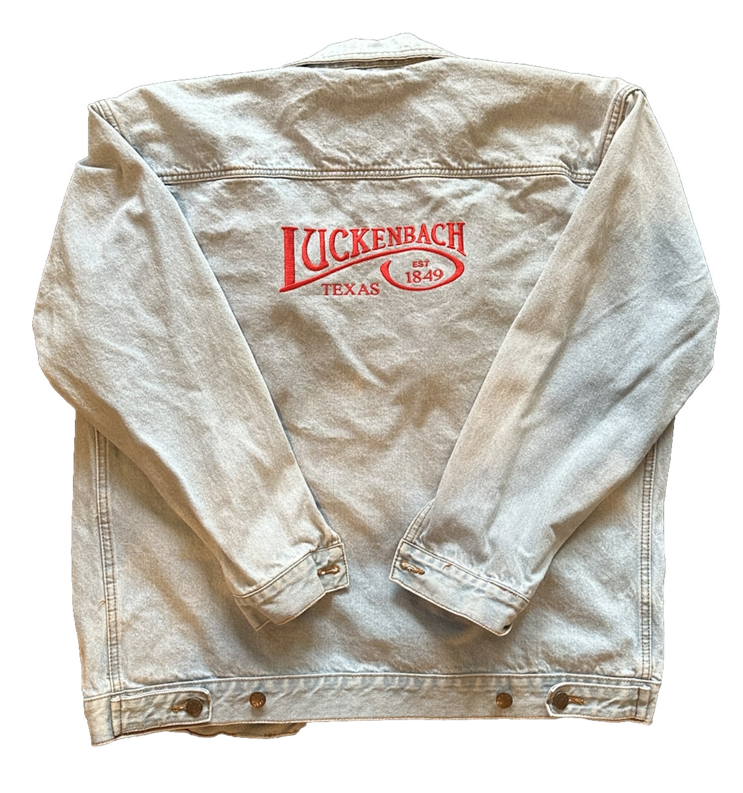 Vintage Luckenbach Texas Denim Jacket Large | eBay