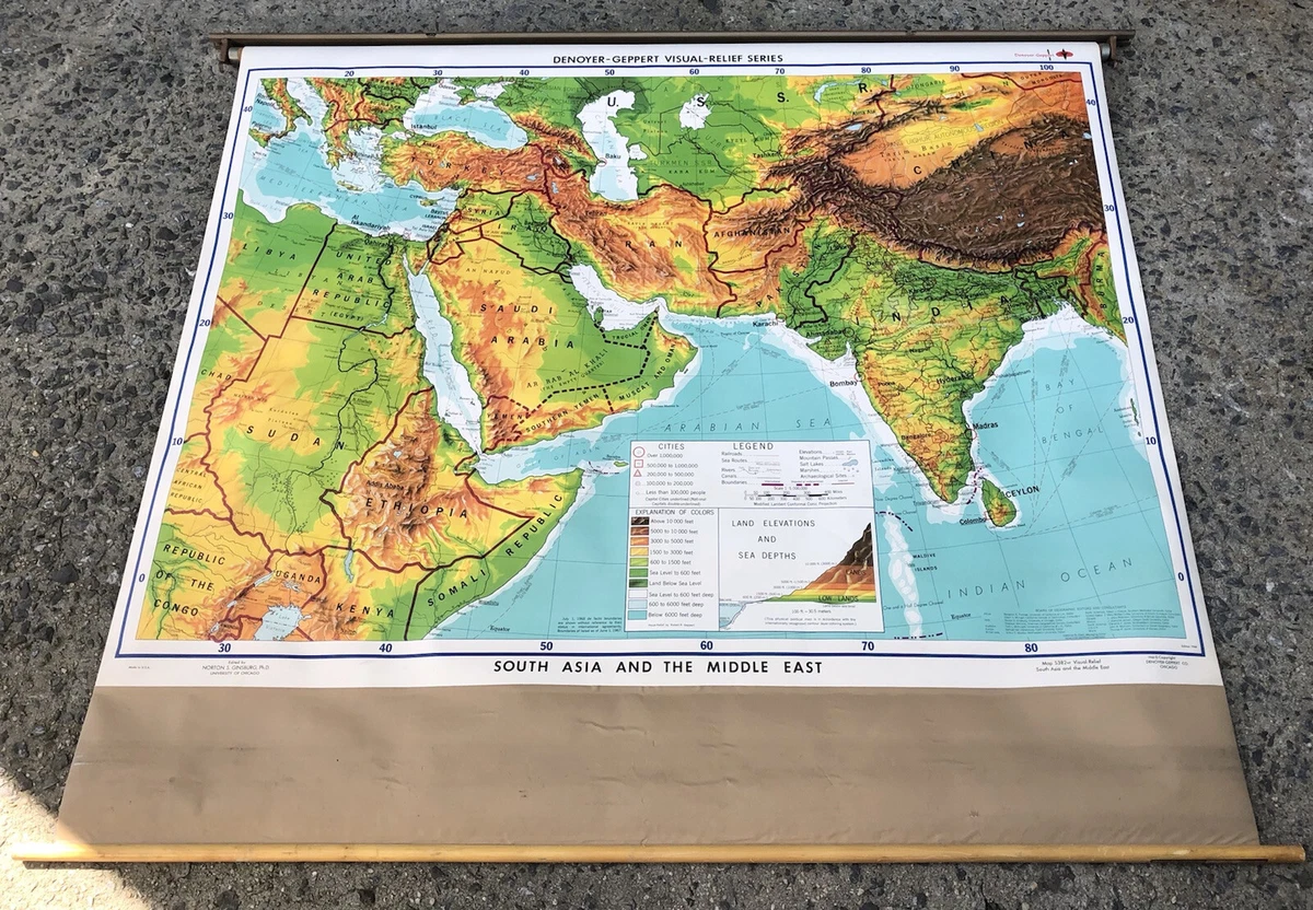 Physical Map Of Southwest Asia