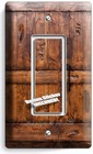 RUSTIC WOOD RANCH BARN DOOR LIGHT SWITCH OUTLET PLATE ROOM CABIN HOUSE ...