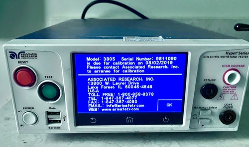 Associated Research 03805 AC Hipot Tester, 5 kV @ 20 mA | eBay