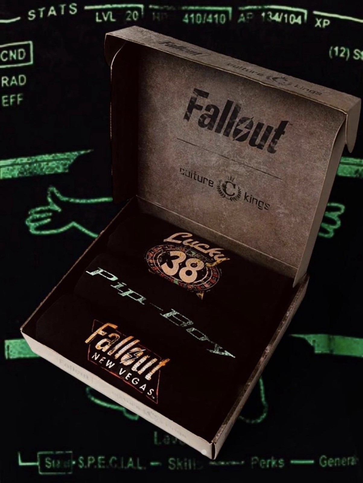new RARE GIFT box Fallout New Vegas Pip-Boy tshirts 3 collection ...