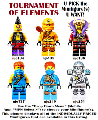 Genuine LEGO U PICK Ninjago TOURNAMENT OF ELEMENTS Minifigures **NEW ...