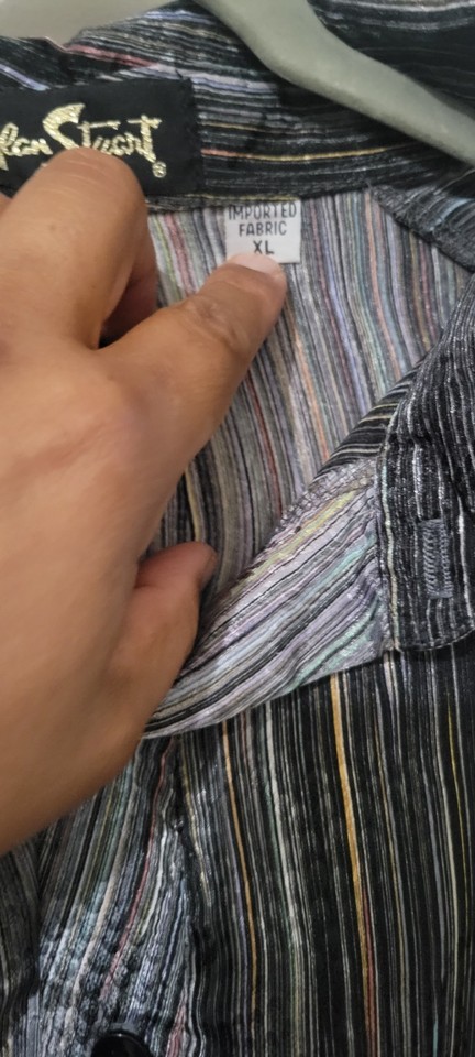 Vintage ALAN STUART Men’s Size XL Banded Multicolor Club Disco Shirt ...