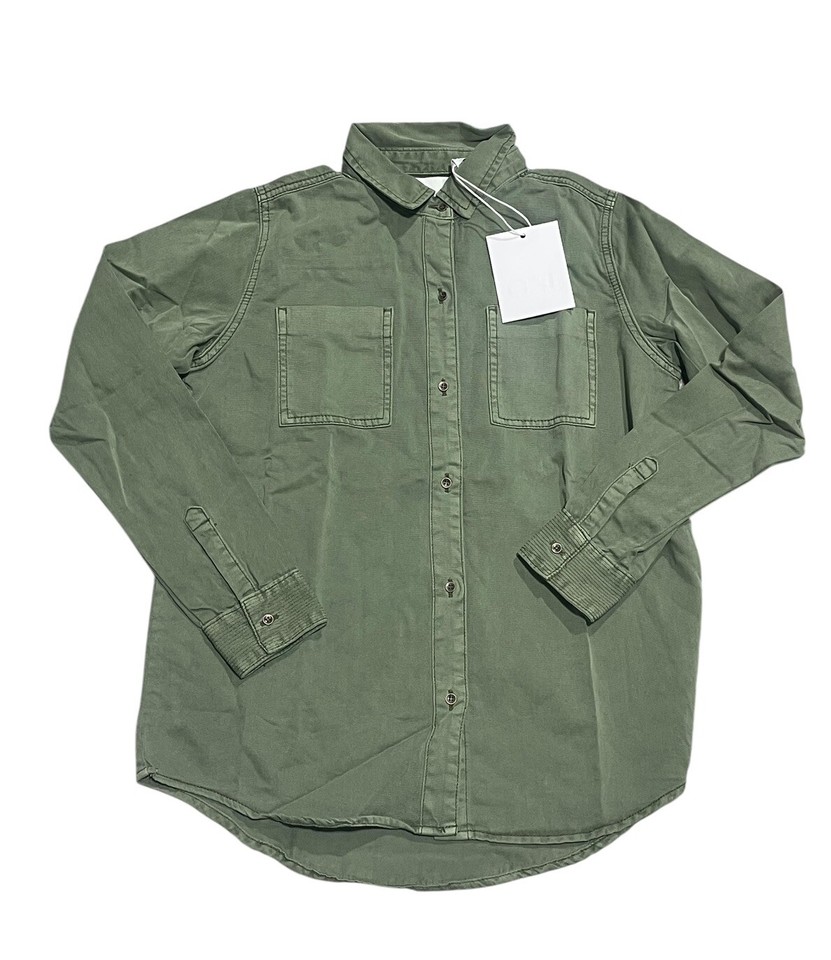 One Teaspoon Kids Green Super Khaki Soho Long Sleeve Button Shirt Size ...