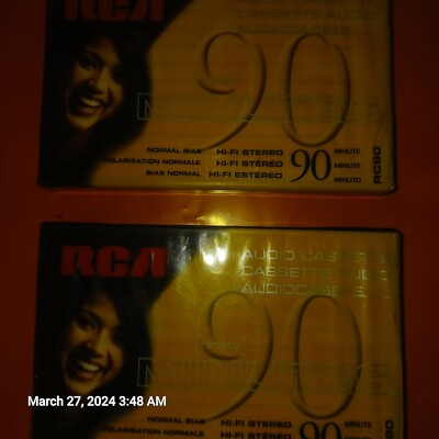 RCA Blank Audio Cassette Tape RC90 2 Pack | eBay