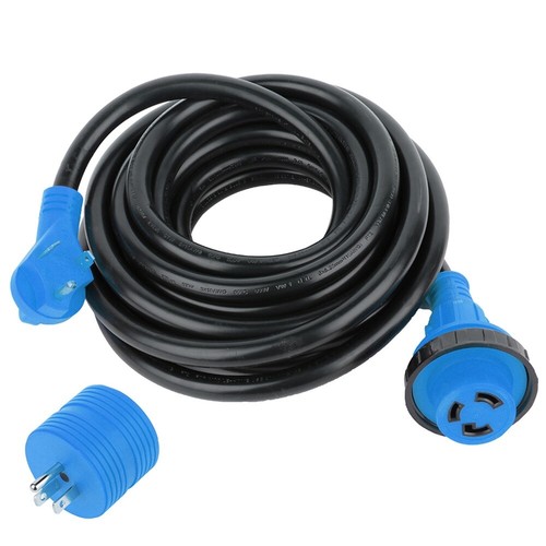 25FT Foot 30A Amp RV Extension Cord Trailer Motorhome Camper Power ...
