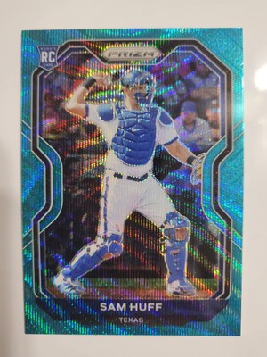 2021 Panini Prizm Sam Huff #116 Teal Wave Prizm Rookie Card Texas ...