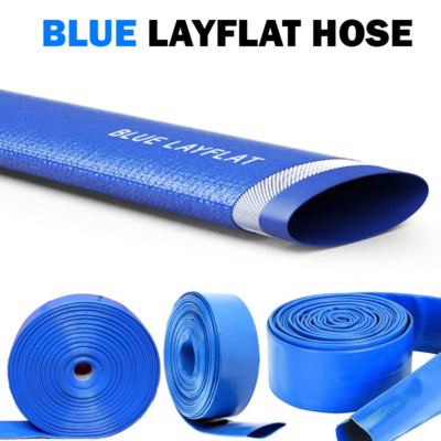 Blue PVC LAYFLAT Water Delivery Hose | Delivery Discharge Pipe Pump Lay ...