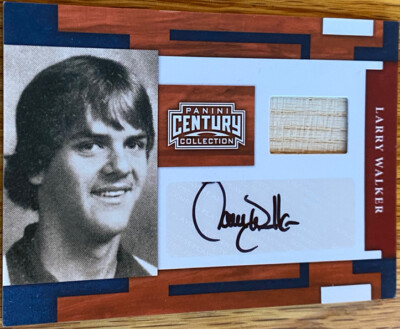 2010 Panini Century Collection #94 Larry Walker Signed AUTO & Bat Card ...
