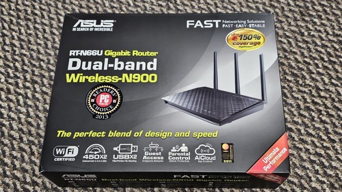 New ASUS RT-N66U Dual-band Wireless N900 Gigabit Router Wi-Fi 802.11n ...