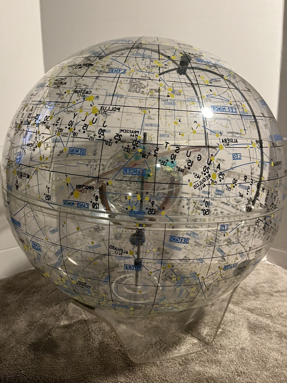 Vtg 1963 Robert Farquhar Transparent 20" Celestial Globe & Stand Philadelphia | eBay