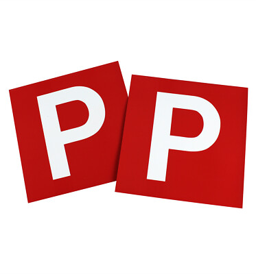 Red P Plate Probationary Magnetic Decal- Easy To Apply And Remove - One ...