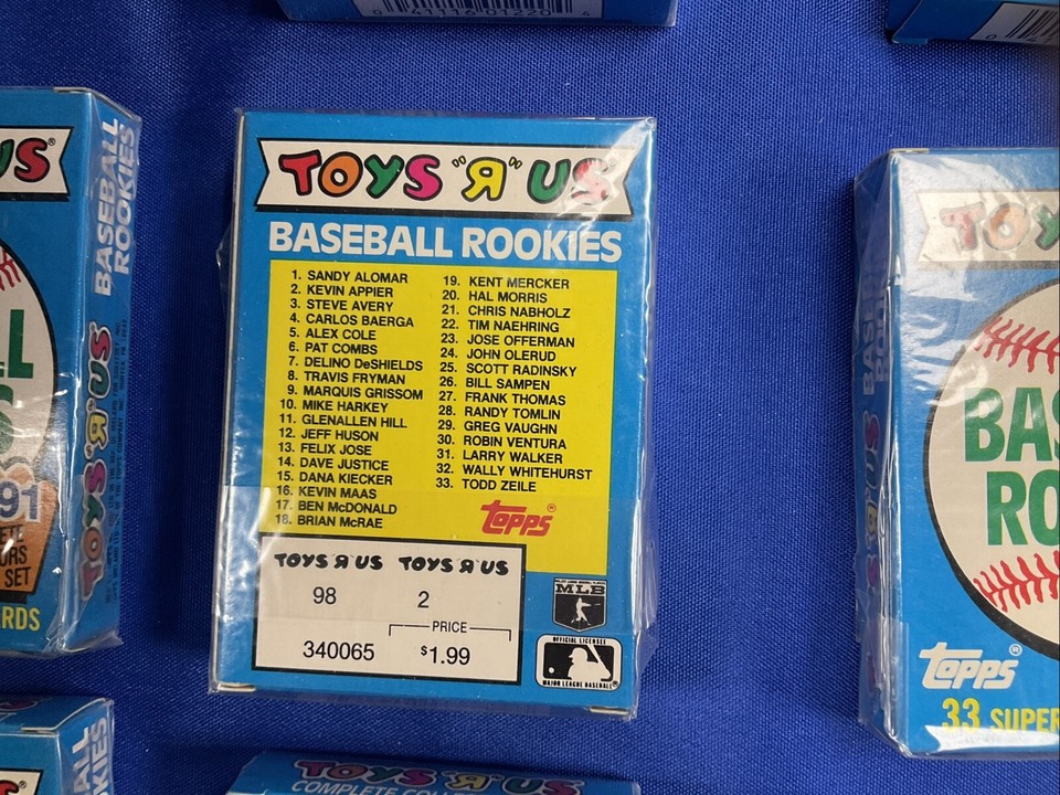 Lot Of 10 1991 Topps Toys "R" Us Baseball Rookies Complete Sealed 33 ...