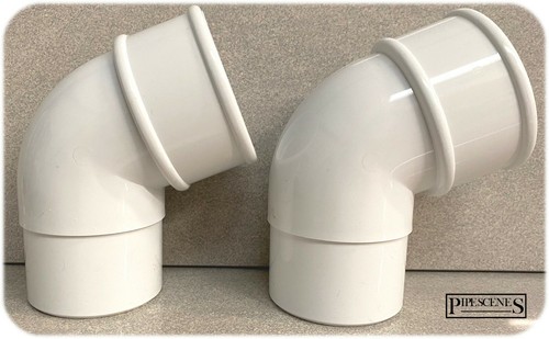 Gutter Swan Neck Down Pipe Rainwater Offset Bend Set 68mm White for ...