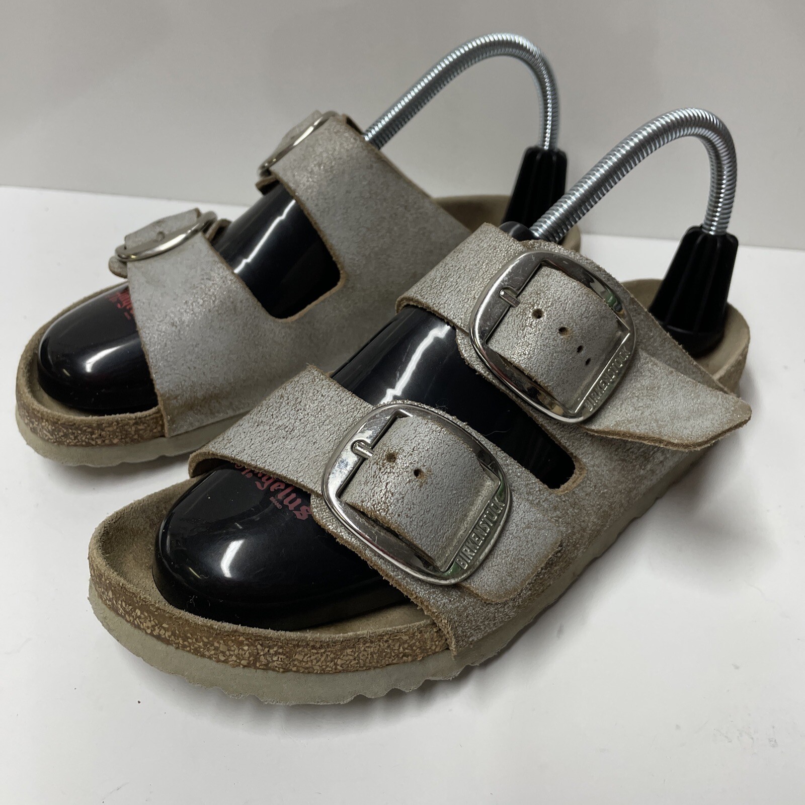 Birkenstock Papillio Arizona SILVER METALLIC Distres… - Gem