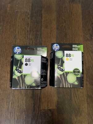 Genuine HP OfficeJet 88XL Black AND Yellow Ink Cartridge Sealed Brand ...