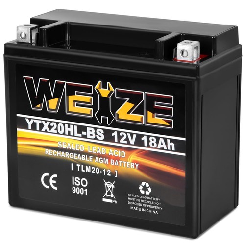 Weize YTX20HL-BS Battery High Performance - Maintenance Free - Sealed ...