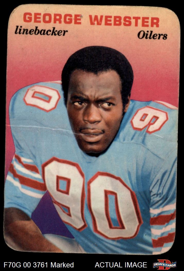 1970 Topps Super Glossy #26 George Webster Oilers Michigan St 1 - POOR ...