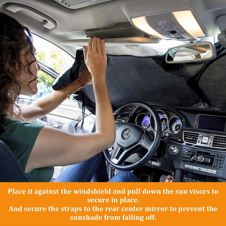 Honda Windshield Sun Shade 57x31.5" - UV/Heat Block Visor for Car ...