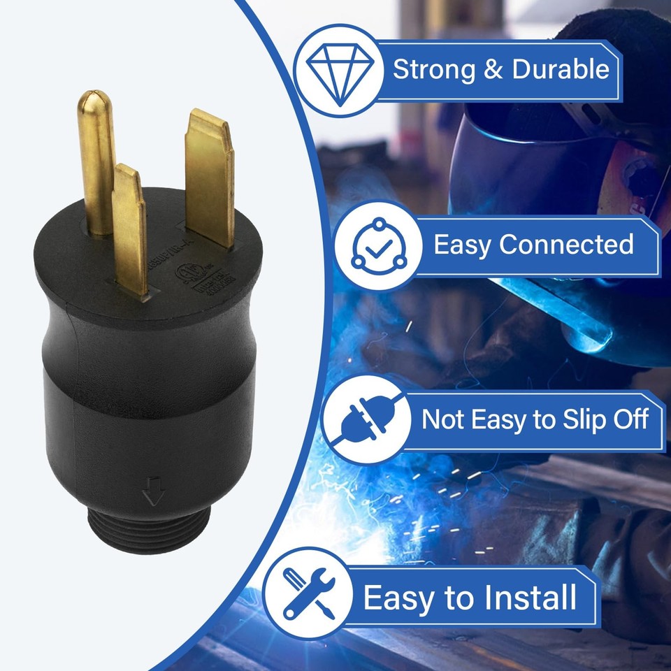 Multi Voltage Power Adapter Plug for Miller & Hobart Welder, 230 V MVP ...