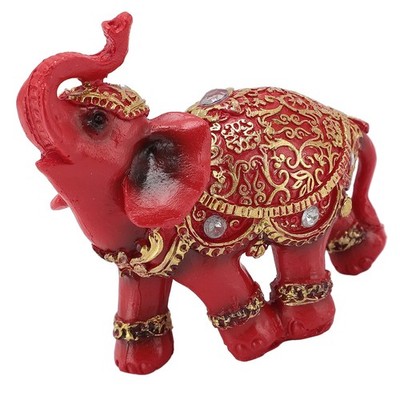 Red S Elephant Statue Wealth Lucky Feng Shui Elephant Figurine Home ...