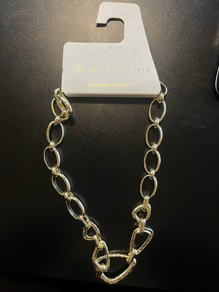 Kendra Scott Vincent 14k Gold Over Brass Chain Necklace | eBay Australia
