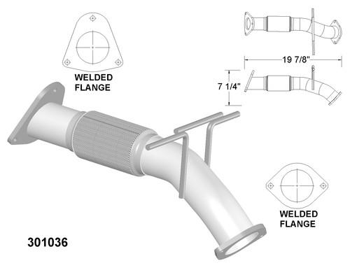 Exhaust Pipe For 2016 Volvo XC60 T6 Turbo/Supercharged 2.0L L4 GAS DOHC ...