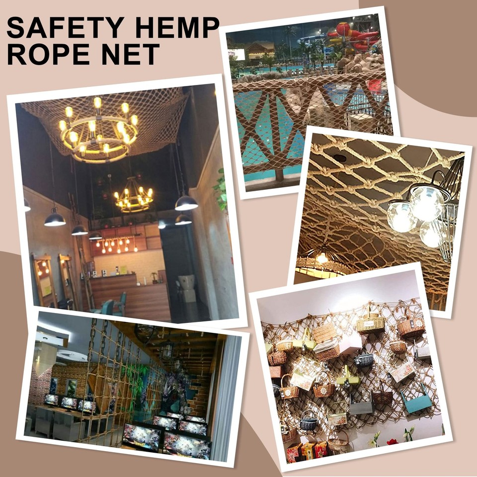 Safety Hemp Rope Net Kids Climbing Safety Net Tree House Climbing ...