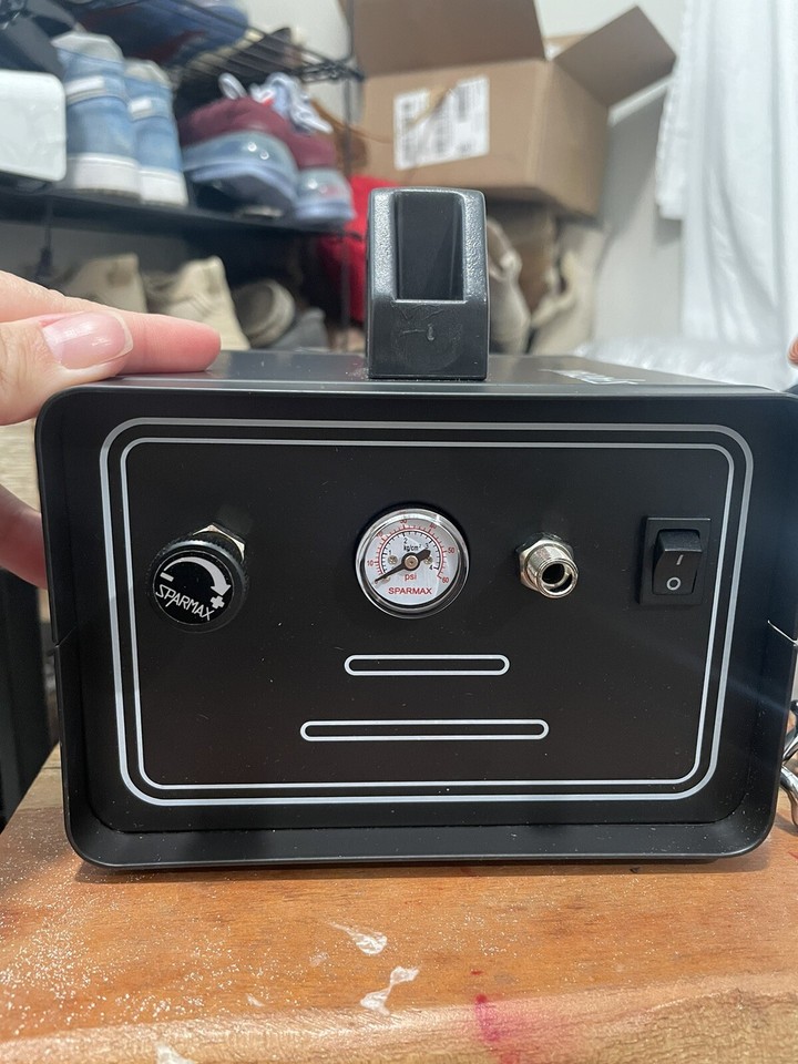 Sparmax Model AC-66H Airbrush Compressor With Hose, Make Up Kit | eBay