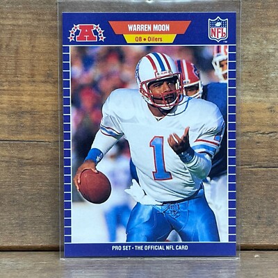 1989 Pro Set Set Football Card #149 Warren Moon Houston Oilers | eBay