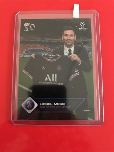 Lionel Messi Topps Now Ucl 2021 Psg Jour de La Signature Avec Le #12 ...