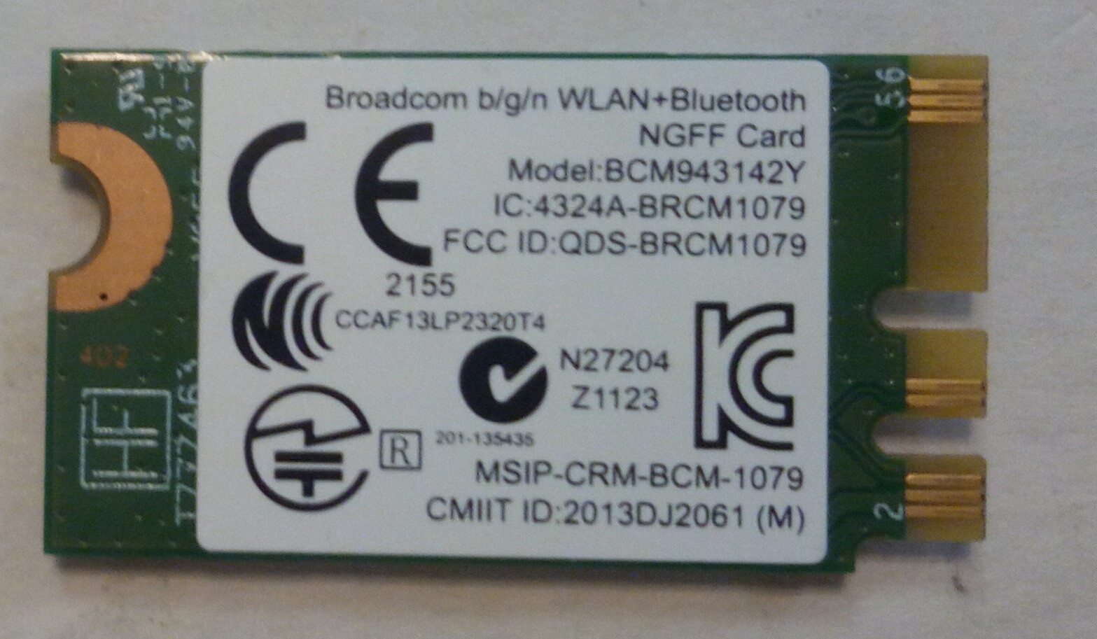 WiFi board from HP Model 15-AB153NR Part Model BCM943142Y | eBay