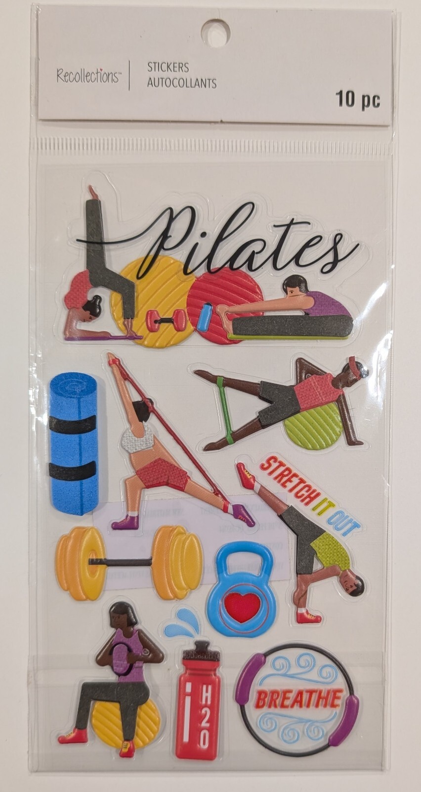 Pilates Exercise Gym Workout Scrapbooking Stickers by Recollections | eBay