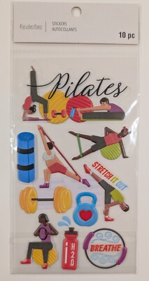 Pilates Exercise Gym Workout Scrapbooking Stickers by Recollections | eBay