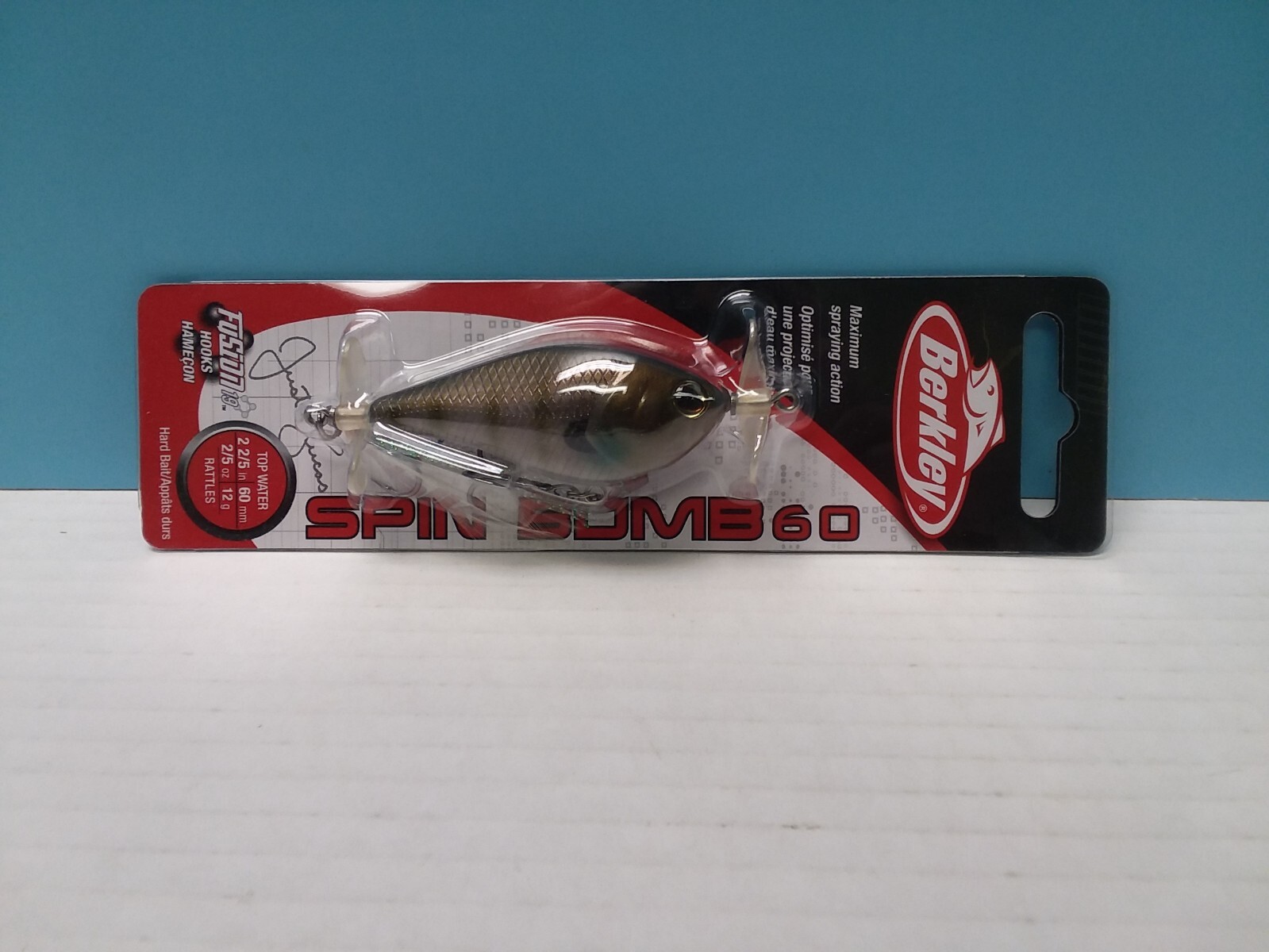 Berkley - 2.25" Spin Bomb - 2/5 oz - Topwater Buzz Bait Fishing Lure ...