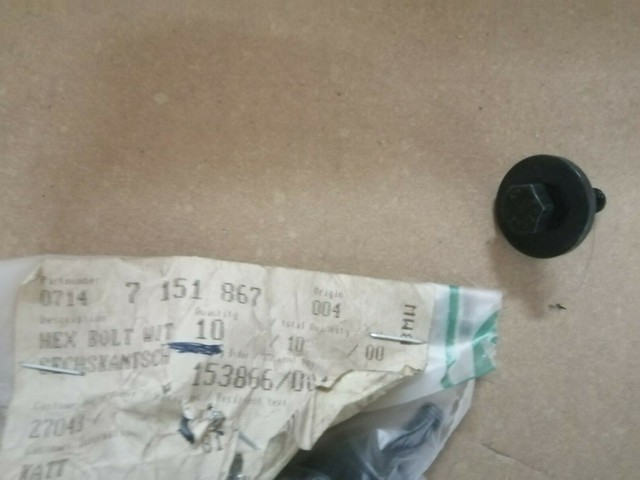 3 X Original BMW X5 E53 Mini R56 (2004-2015) Hex Bolt With Washer ...