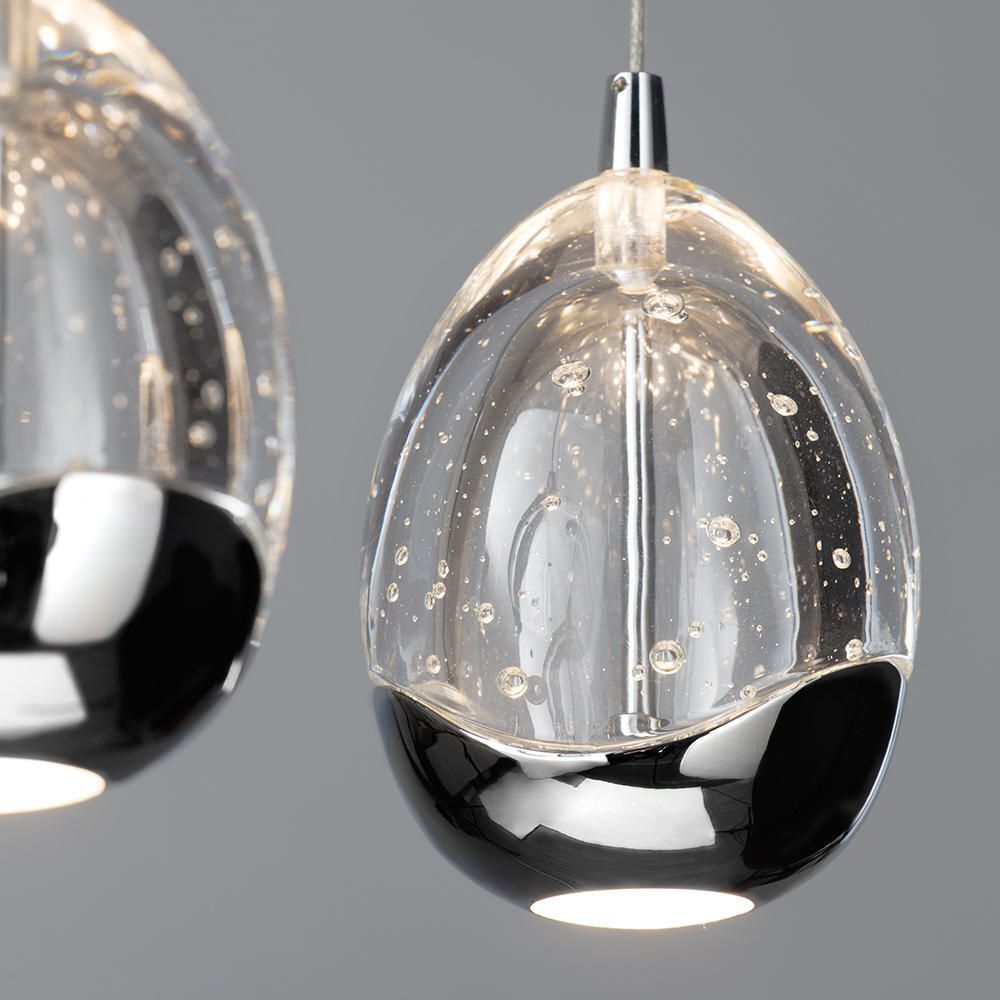 Visconte Bulla Ceiling Pendant Bar Integrated LED 3 Light - Polished ...