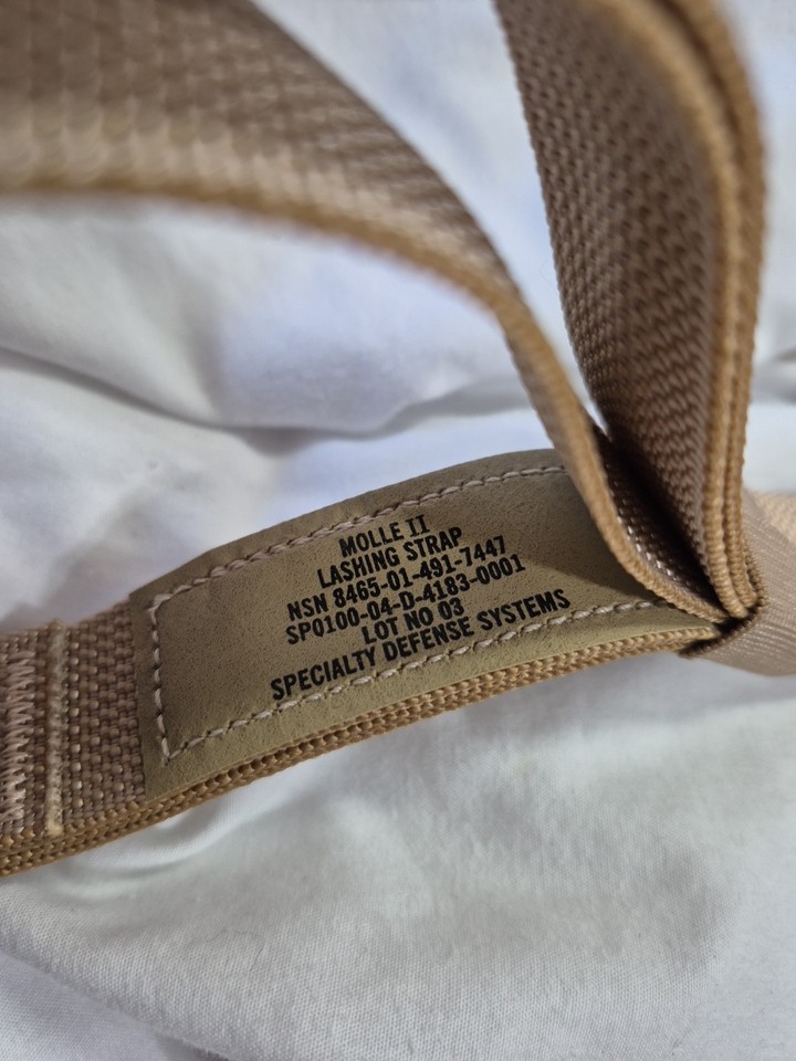MOLLE II Lashing Strap Specialty Defense System NSN 8465-491-7447 SP ...