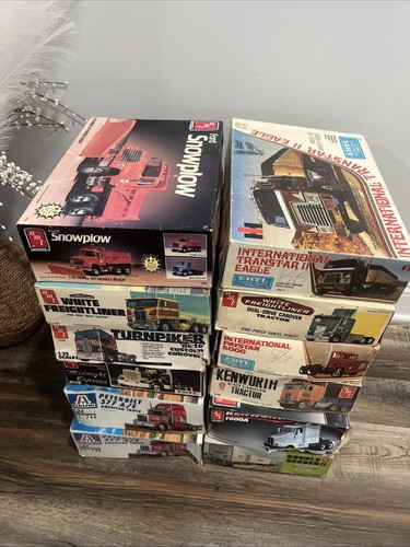 AMT & ERTL & ITALERI HUGE LOT OF 12 KITS!! BUILDERS/KIT BASHING!! PARTS ...