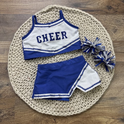 Build A Bear Blue Cheerleader Outfit with Pom Poms for BABW Bears | eBay