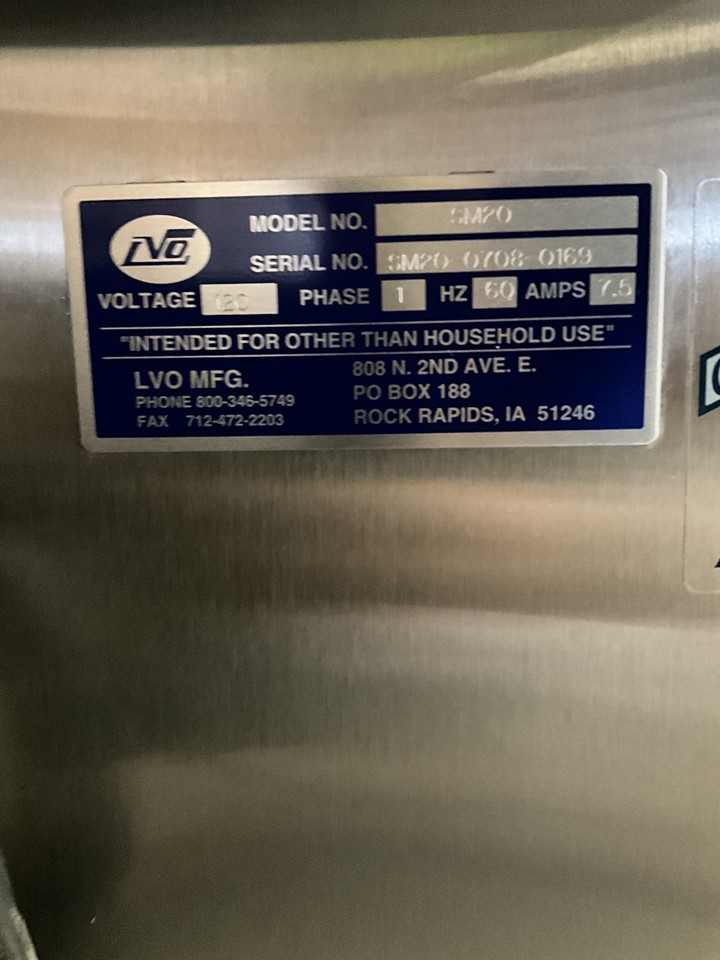 LVO SM20 Dough Sheeter | eBay