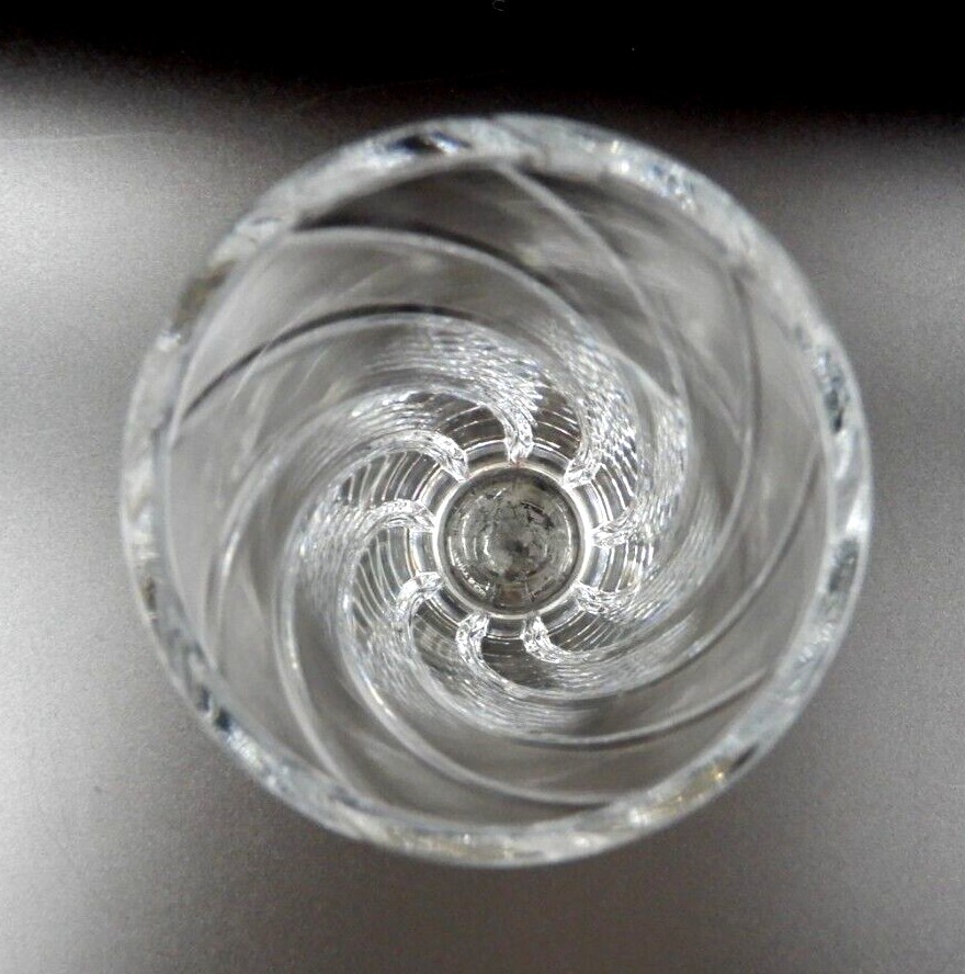 VINTAGE CRYSTAL REEDS SWIRL GLASS CYLINDER VASE BY TIFFANY & CO. NEW ...