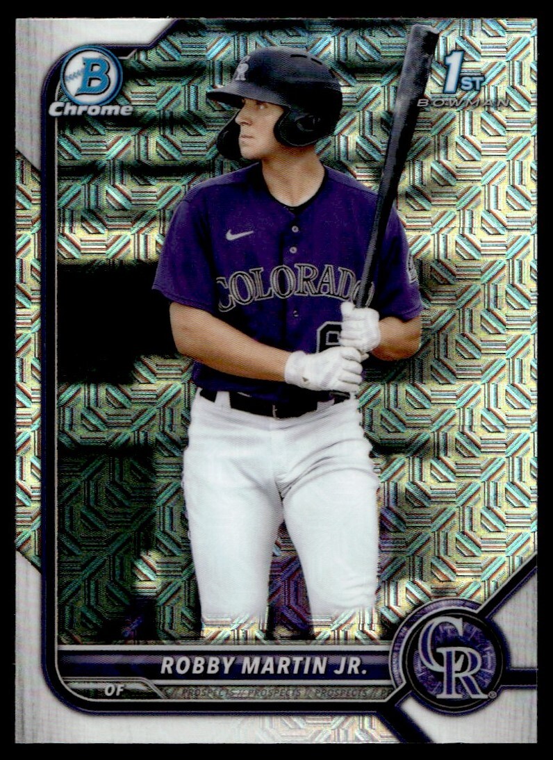 2022 Bowman Chrome Mega Mojo 1st Robby Martin Jr. G81 Colorado Rockies ...