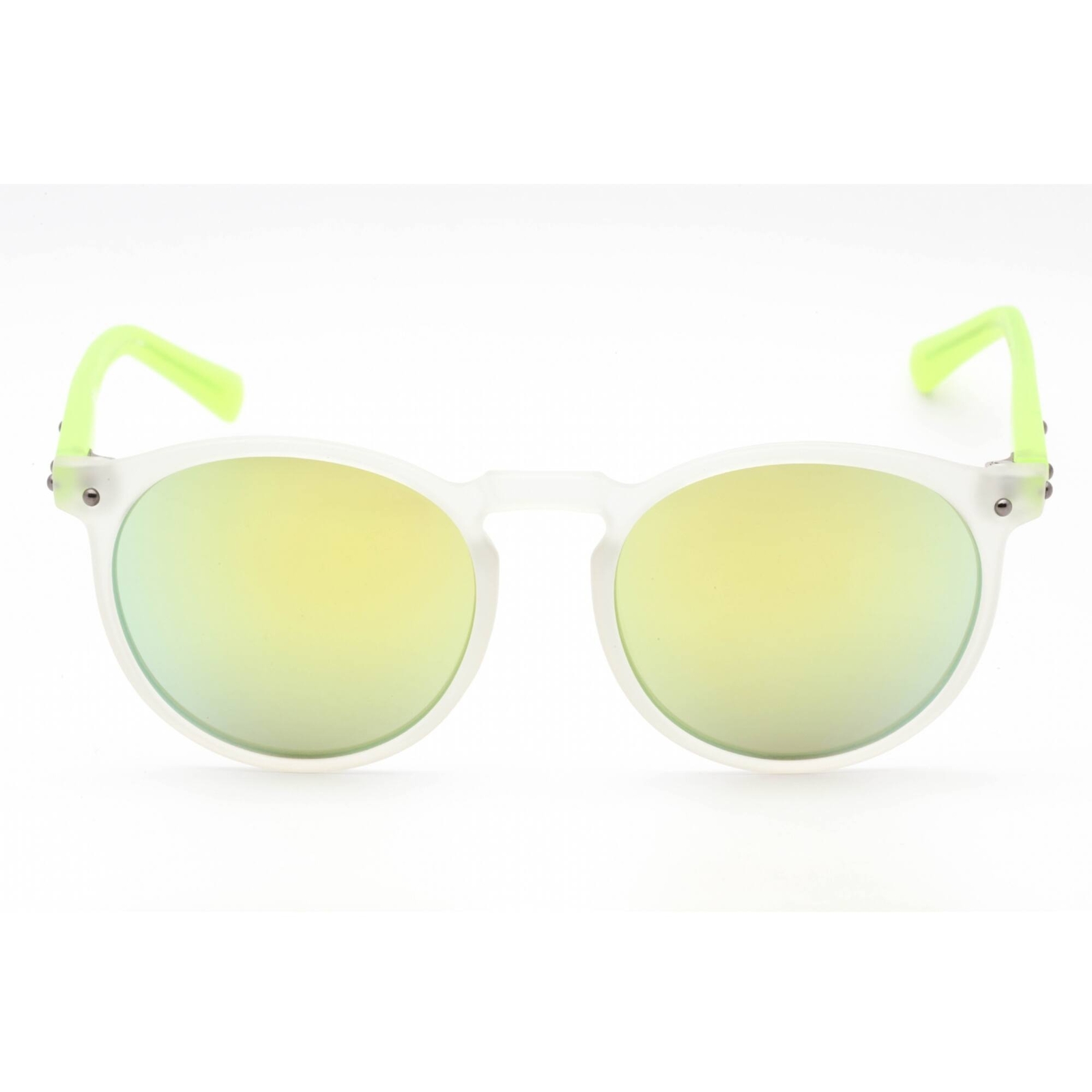 Calvin Klein Retail Unisex Sunglasses Matte Crystal Clear Round Frame ...