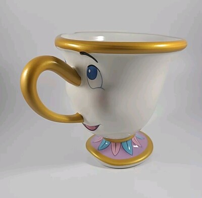 EUC Disney Parks Beauty And The Beast Chip Tea Cup Ceramic 3D 12 oz ...