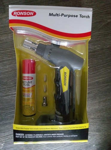 Ronson Multipurpose Torch Connector Blower Chisel Soldering+Fine Tip (2 ...