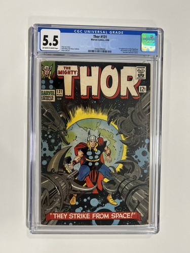 THOR 131 CGC 5.5 OW/W PAGES MARVEL 1966 | eBay