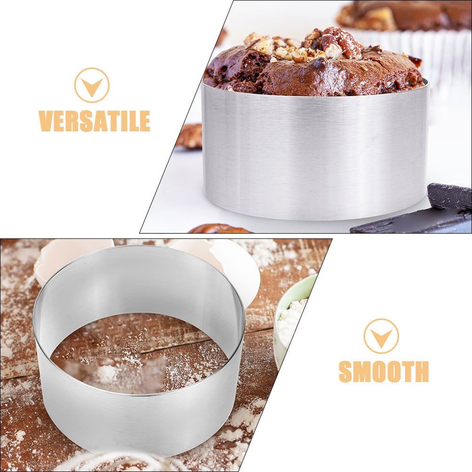 3 Pcs Round Cutters for Baking Biscuit Cake Dessert Mold Pastry Rings ...